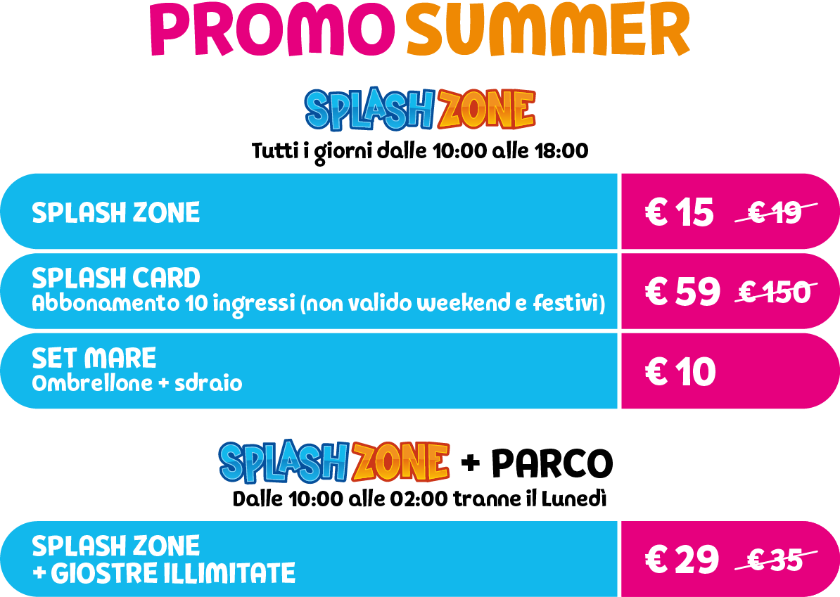 Biglietti Splash Zone - Luneur Park